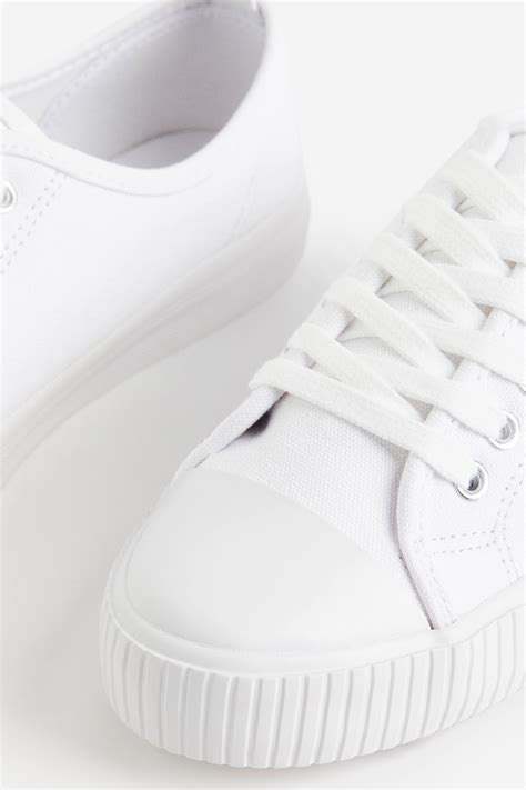 Zapatillas Deportivas De Lona Blanco NiÑos Handm Es