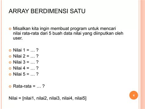 Materi Struktur Data 2 Array Ppt