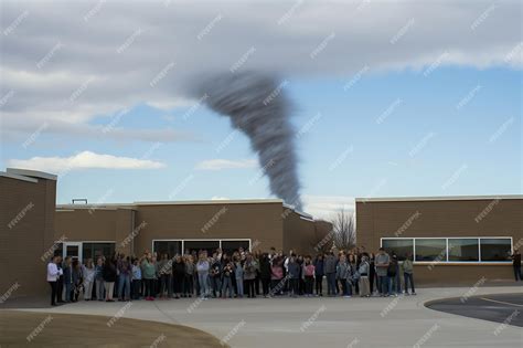 Premium Ai Image Photo Of Community Tornado Drill Or Practice Tornado