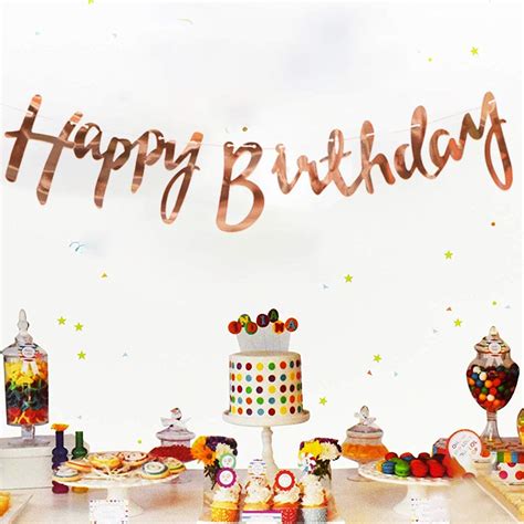 Party Propz Blush Theme Rose Gold Happy Birthday Alphabets Letters
