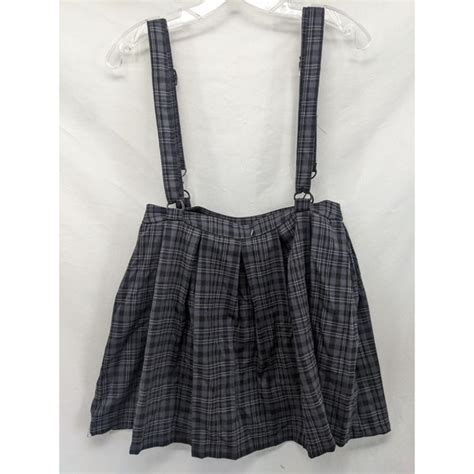 Hot Topic Skirts Hot Topic Plaid Mini Skirt Suspenders Schoolgirl