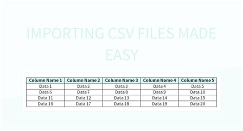 Free Csv Templates For Google Sheets And Microsoft Excel Slidesdocs