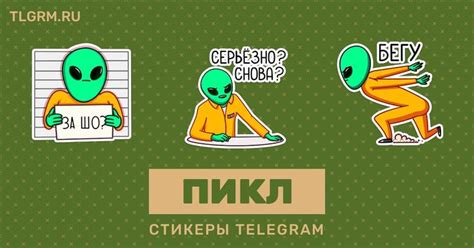 Набор стикеров для Telegram «Пикл Stickers Enamel Pins Pin