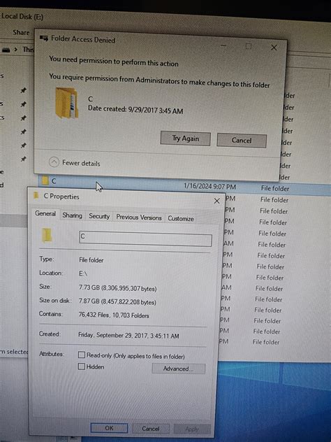 Attempting To Delete A Redundant C Folder Created After A Backup Recovery Rcomputers