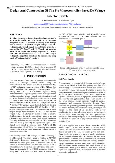 Pdf Design And Construction Of The Pic Microcontroller Based Dc