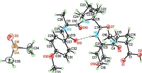 The Molecular Structure Of The Title Compound Showing The Download