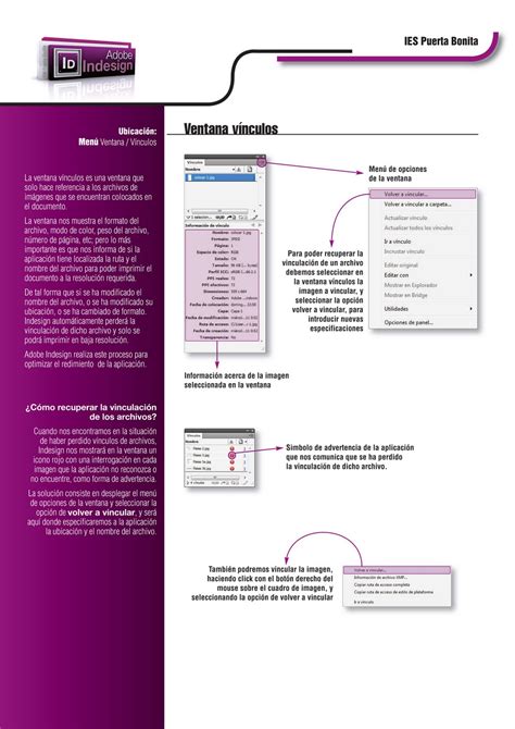 Preimpresi N Israel Pascual Manual Breve De Adobe Indesign Ventanas M S Utilizadas