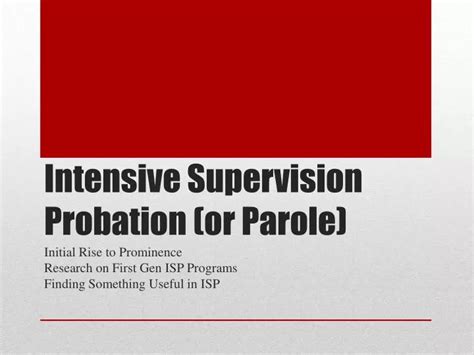 Ppt Intensive Supervision Probation Or Parole Powerpoint Presentation Id 1922160