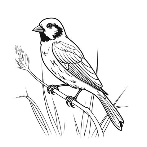 Premium Photo Bobolink Kawaii Cute Cute Flat Coloring Book Kawaii