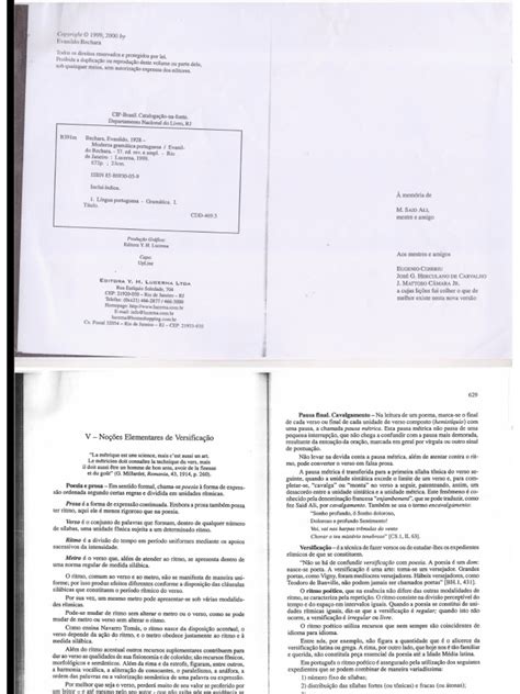 Noes Elementares De Versificao Pdf