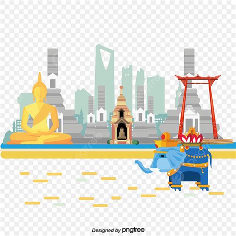 รูปประเทศไทยวัดเวกเตอร์ Png ไทย ช้าง วัดภาพ Png และ Psd สำหรับดาวน์