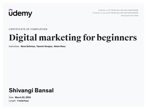 Shivangi Bansal On Linkedin Udemy Course Completion Certificate