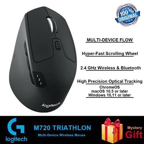 Logitech M720 Triathlon Wireless Mouse With 1000dpi Hyper Fast