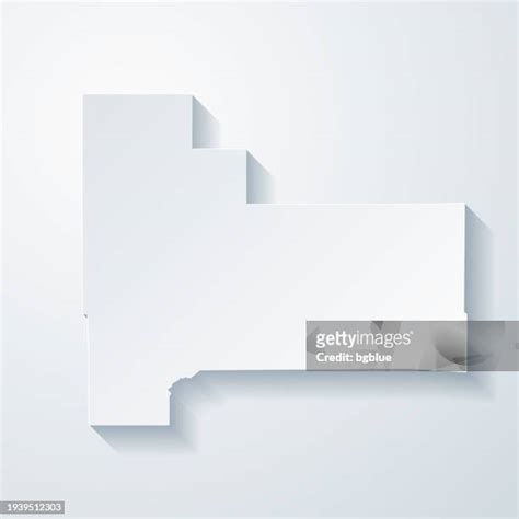 Jackson County Wisconsin Map With Paper Cut Effect On Blank Background