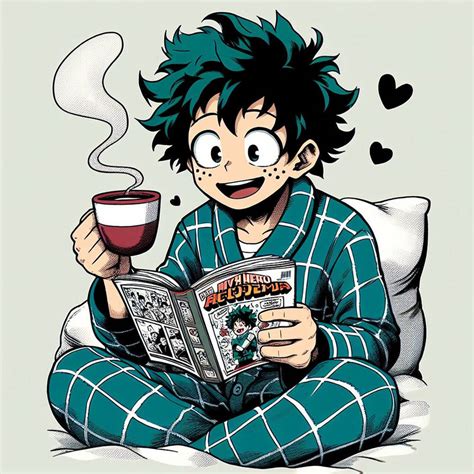 Izuku Wearing Pajamas By Penmia On Deviantart