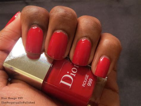 The Perpetually Polished Dior Rouge 999 Nail Polish Swatch