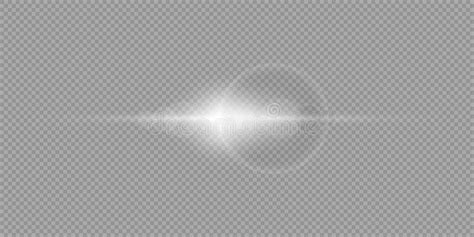 White Horizontal Light Effect Of Lens Flares Stock Illustration