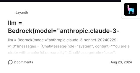 Llm Bedrock Model Anthropic Claude 3