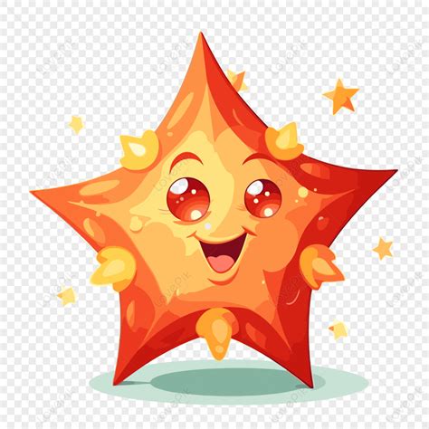 聖誕星剪貼畫可愛卡通橙色星星 向量可愛星星聖誕卡通eps圖案素材免費下載，可愛卡通圖片，尺寸4267 × 4267px Lovepik