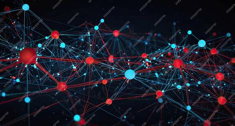 Digital Illustration Featuring A Network Layout With Interconnected Nodes And Lines Premium Ai
