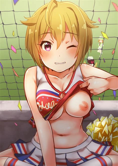 Rule 34 1girls Ahoge Areolae Belly Blonde Hair Blush Breast