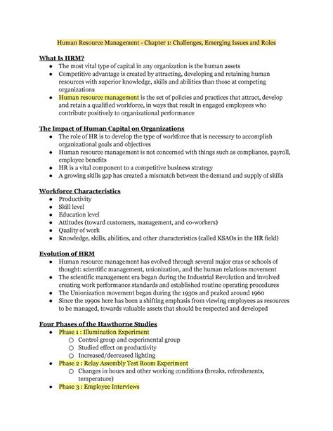 Hrm Chapter 1 Human Resource Management 3273 Human Resource