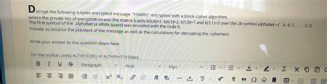 solved decrypt the following 6 bytes encrypted message