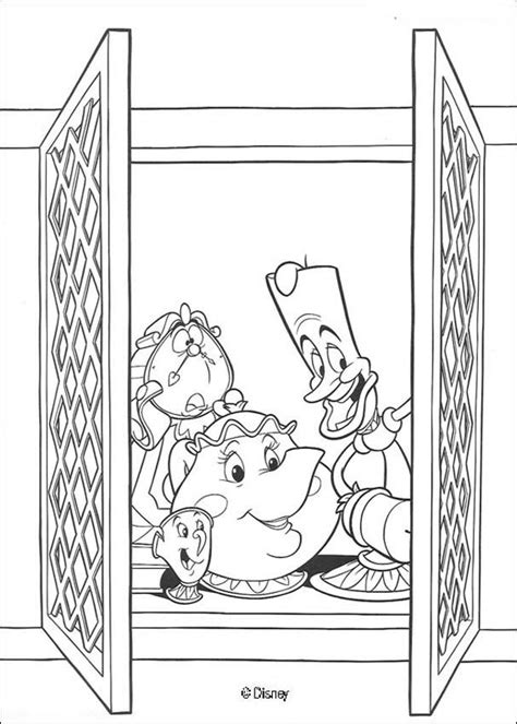 Dibujos Para Colorear Las Teteras Y El Candelabro