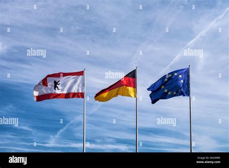 Berlingermany German Flag European Flag Berlin Flag Flags Flying