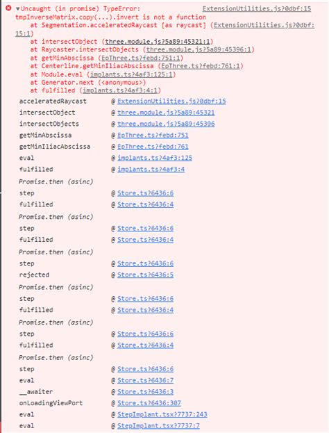 Uncaught Typeerror Tmpinversematrix Copy Invert Is Not A Function