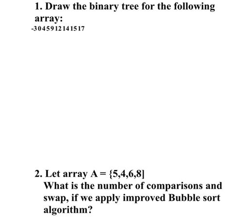 Draw The Binary Tree For The Following Studyx