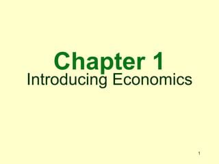 Chapter 1 Microeconomics Intro PPT