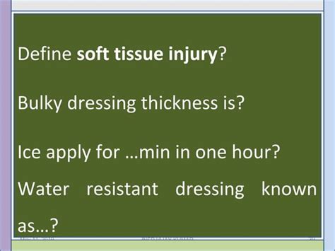Soft Tissue Injury Ppt