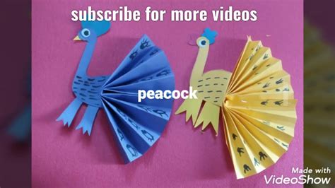 How To Make Paper Peacock DIY Easy Step By Step Paper Peacock Craft YouTube