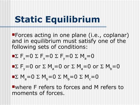 Basic Principles Of Statics Ppt Physics Science
