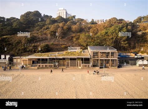 Arial View From Beach Durley Chine Environmental Hub Bournemouth