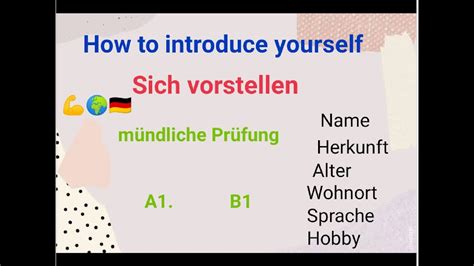 Deutsch Lernen A1 Lektion 2 Sich Vorstellen How To Introduce