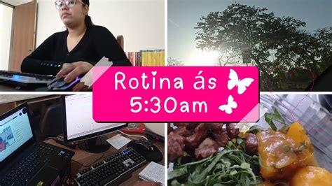 MINHA ROTINA DA MANHÃ 5am academia trabalho almoço YouTube