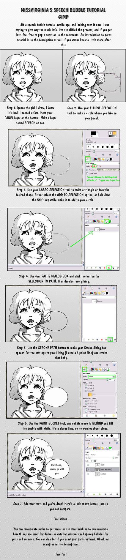 Comic Speech Bubble Tutorial Gimp By Missvirginia On Deviantart