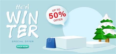 최대 50 제공 빈 연단 선물 상자 쇼핑백 스노우 트리가있는 겨울 세일 눈과 눈송이가 있는 겨울 배경 겨울 텍스트 및 지금 쇼핑하기 12월에 대한 스톡 벡터 아트 및 기타