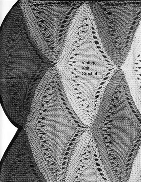Knitted Afghan Pattern Shell Medallions In Four Colors Alice Brooks