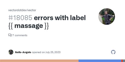 Errors With Label Massage · Issue 18085 · Vectordotdevvector