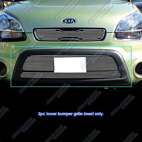 APS Compatible With Kia Soul 2012 2013 Lower Bumper Aluminum Chrome