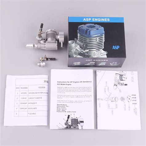 Ap09a Asp Ap09a Two Stroke Glow Nitro Engine For Rc Airplane From Asp
