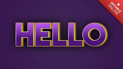 Hello Text Effect Generator