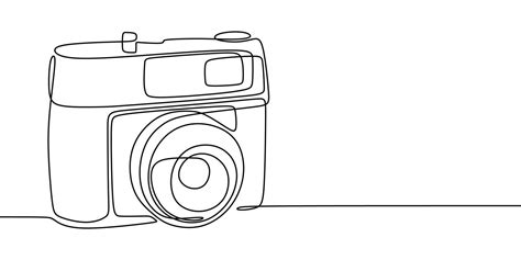 Vintage Camera Minimalist Continuous Line Art 67638900 Vector Art At
