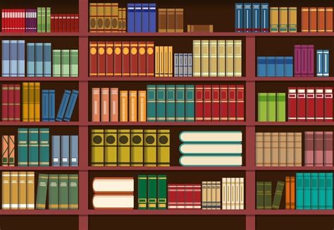 Bookshelf Vector Art Icons And Graphics For Free Download