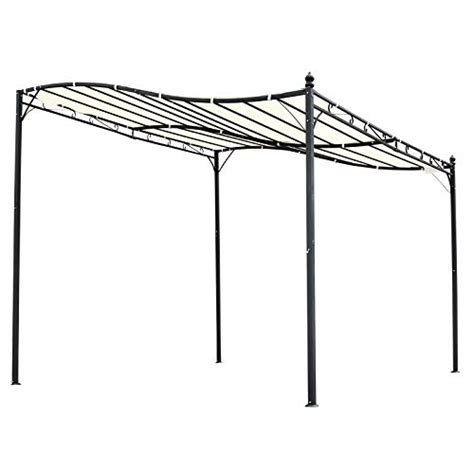 Outsunny Pérgola Gazebo Tipo Toldo De Pared Curvo Para Jardín Patio O Terraza Pabellón Cenador