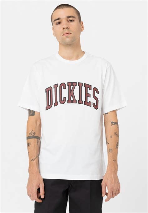 Dickies Aitkin T Shirt Print White Fired Brickweiß Zalandode