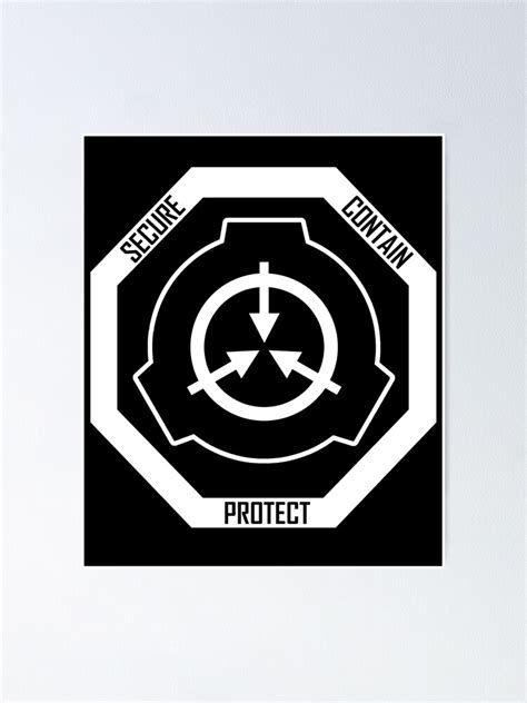 SCP Foundation Secure Contain Protect Symbol Crest Poster For Sale By Rebellion Redbubble